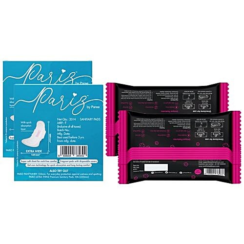 Buy Paree Pariz Sanitary Pads - XL Online at Best Price of Rs 538 ...