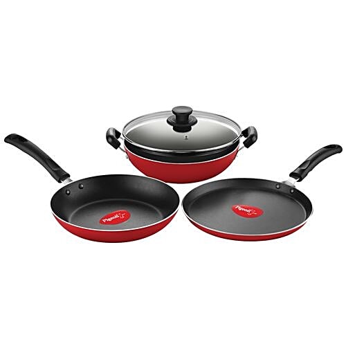 Buy Pigeon by Stovekraft Favourite Non-Stick Cookware Gift Set - Red ...