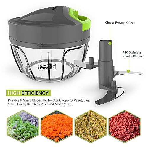 Buy Home Puff Premium Vegetable Chopper & Cutter - Green, Stainless ...