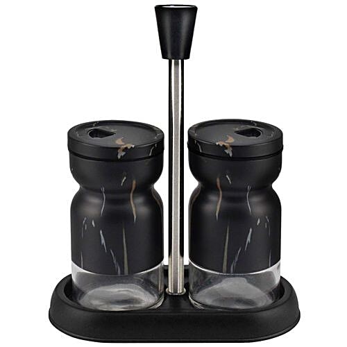 Buy Home Puff Spice Bottles - Metal, Nested With Stand, Black Online at ...