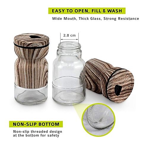 Buy Home Puff Spice Bottles - Metal, Nested With Stand, Brown Online at ...