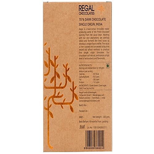 Buy Regal Chocolate 70% Dark Chcocolate Online at Best Price of Rs 345 ...