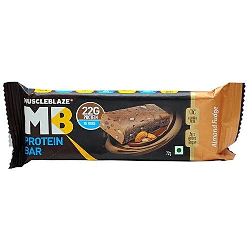 Buy Muscle Blaze Muscle Blaze Protein Bar - Almond Fudge Online at Best ...