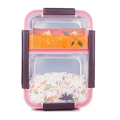 Buy Signoraware Steel Lunch Box/Tiffin Box - Duo Star, Blue Opaque ...