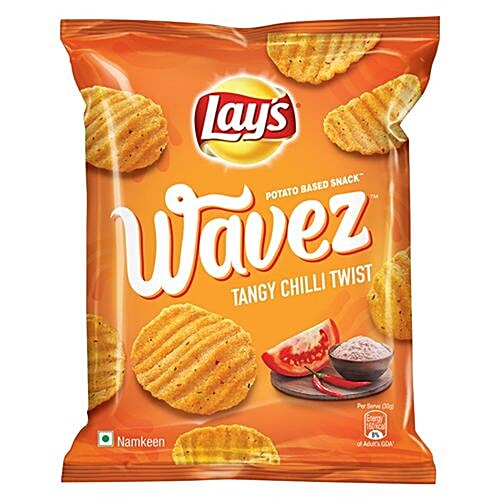 Buy Lay's Wavez Tangy Chilli Twist Chips Online at Best Price of Rs ...