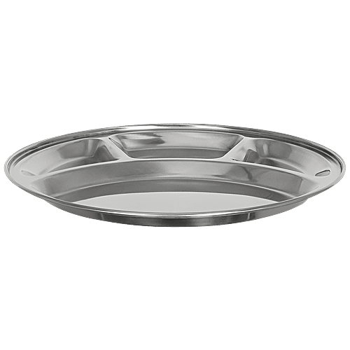 Buy Omega Stainless Steel Plate With Compartment/Partition Online at ...