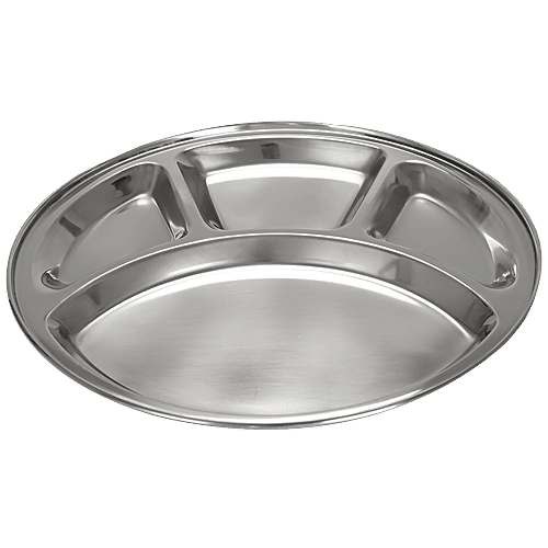 Buy Omega Stainless Steel Plate With Compartment/Partition Online at ...