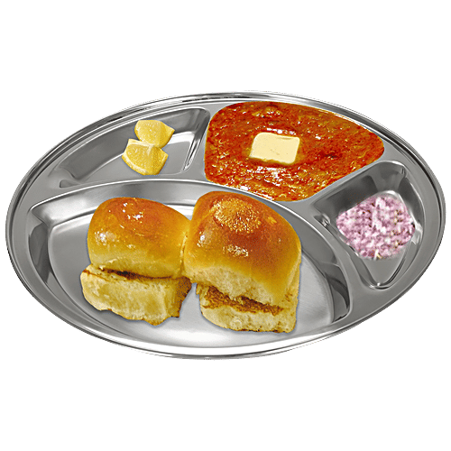 Buy Omega Stainless Steel Plate With Compartment/Partition Online at ...