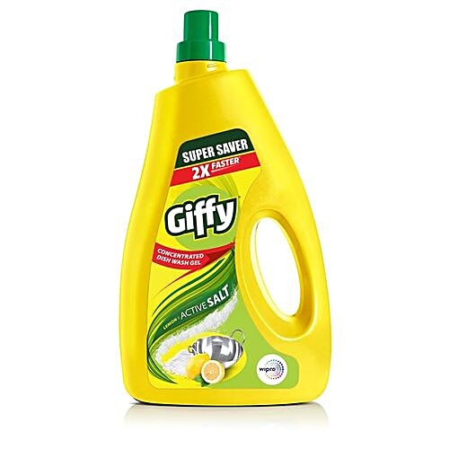 Buy Giffy Concentrated Dishwash Gel - Lemon & Active Salt, 2X Faster ...
