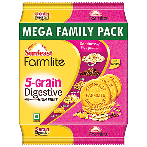 Buy Sunfeast 5 Seed Digestive Biscuit - High Fibre, Goodness Of 5 Power Seeds & Wheat Fibre ...