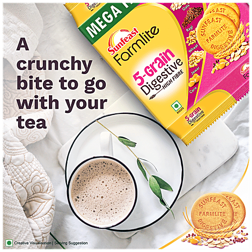 Buy Sunfeast 5 Seed Digestive Biscuit - High Fibre, Goodness Of 5 Power Seeds & Wheat Fibre ...