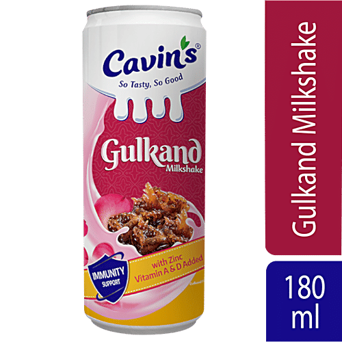 Buy Cavins Gulkand Milkshake - With Zinc, Vitamin A & D Added, Supports ...