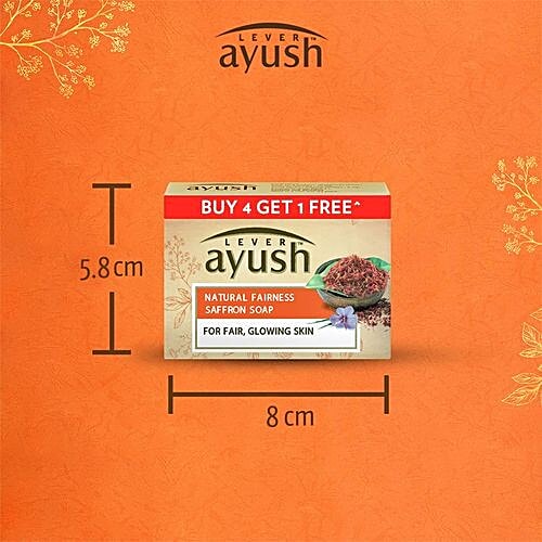 Buy Lever Ayush Natural Fairness Saffron Soap Online at Best Price of ...