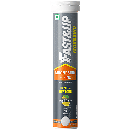 Buy Fast&Up Magnesio Effervescent Tablets With Magnesium & Zinc - Lime ...