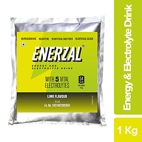 Buy Enerzal Energy Drink Powder - Lime Flavour Online at Best Price of ...