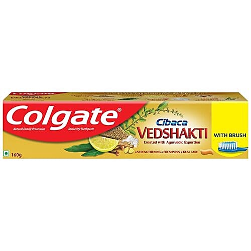 Buy Colgate Cibaca Vedshakti Toothpaste With Toothbrush Online at Best ...