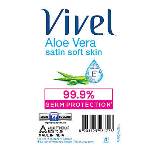 Buy Vivel Aloe Vera Soap, For Satin Soft Skin, Enriched with Aloe Vera ...