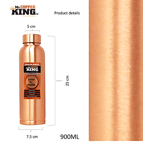 Buy Mr. Copper King Pure Copper Water Bottle - Premium Quality Online ...