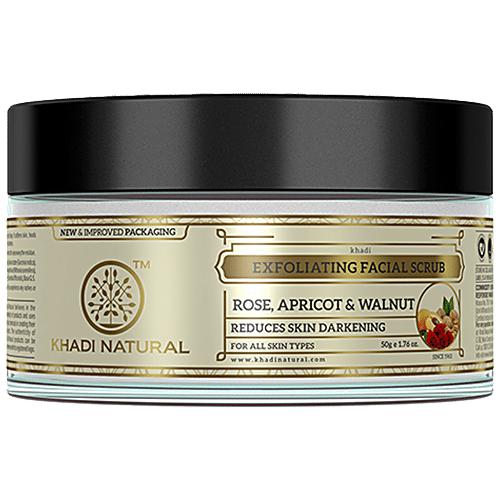 Buy Khadi Natural Herbal Rose & Apricot Walnut Facial Scrub Online at Best Price of Rs 175 ...