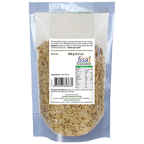 Buy Earthon Organic Jumbo Rolled Oats/Jai Flakes Online at Best Price ...
