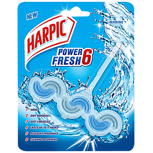 Buy Harpic Power Fresh 6 Toilet Cleaner Rim Block - Marine Online at ...