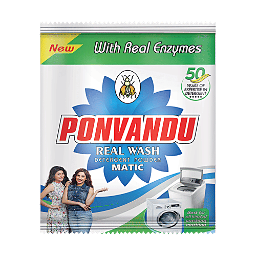 Buy Ponvandu Real Wash Matic Detergent Powder - Top & Front Load Online ...