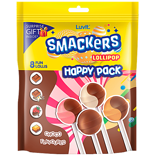 Buy LuvIt Smackers Lollipop - Choco Flavoured, Soft & Chewy Online at ...