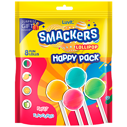 Buy LuvIt Smackers Lollipop - Fruit Flavoured Online at Best Price ...