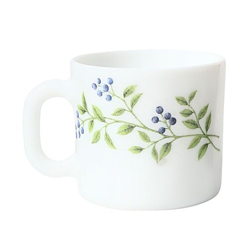 Buy LaOpala Tea/Chai Cup Set - Opalware, White, Lush Greens, Regular ...