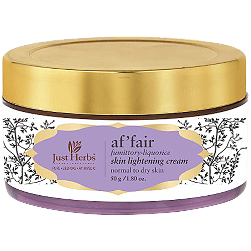 Buy Just Herbs Af’fair Skin Brightening Cream - Fumitory & Liquorice ...