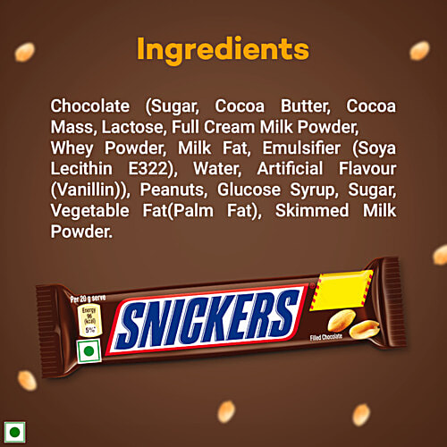 Buy Snickers Chocolate Bar Online at Best Price of Rs 10 - bigbasket