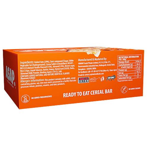Buy ASAP Almond & Dark Chocolate Granola Bars Online at Best Price of ...