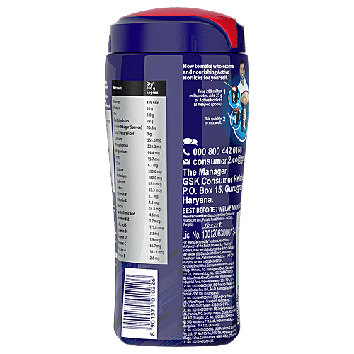 Buy Horlicks Active For Adults - With Fibre, Classic Malt Flavour ...