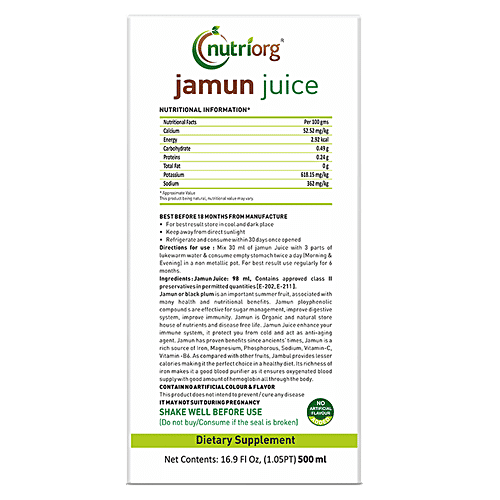 Buy Nutriorg Jamun Juice Online at Best Price - bigbasket