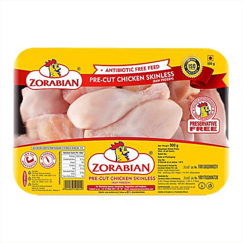 Buy Zorabian Frozen Pre-Cut Chicken Skinless - Half, Raw Online at Best ...