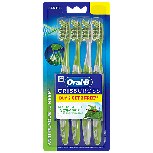 Buy Oral-B Pro Health Criss Cross Toothbrush - With Neem Extract, Soft ...