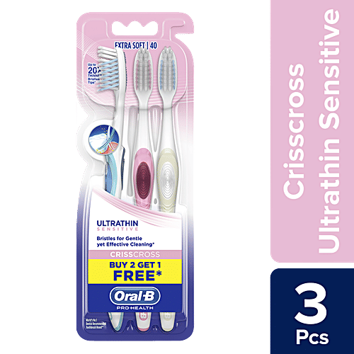Buy Oral-B Criss Cross Ultra Thin Sensitive Toothbrush Online at Best ...