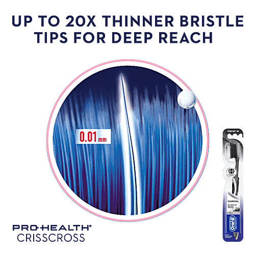 Buy Oral-B Pro-Health Criss-Cross Charcoal Toothbrush - Extra Soft ...