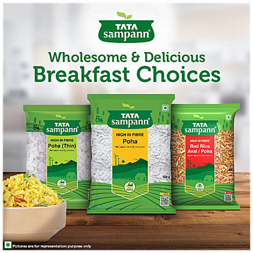 Buy Tata Sampann High In Fibre Thick Poha - Flattened & Beaten Rice ...
