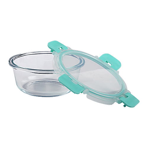 Buy BB Home Food Container with Dark Blue Lid - Transparent ...