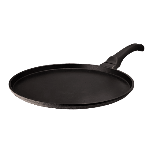 Buy Le Kaviraj Flat Griddle Tawa Non-Stick,Die-Cast - 28 cm, Black ...