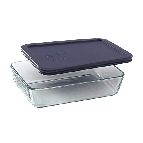 Buy Pyrex Borosilicate Glass Baking Rectangular Storage With Blue Lid ...