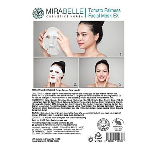 Buy Mirabelle Tomato Fairness Facial Sheet Mask EX Online at Best Price ...