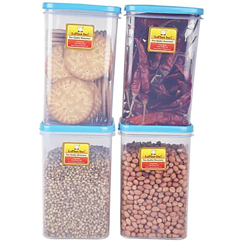 Buy Laplast Storewell Airtight Container - With Blue Lid, Transparent ...