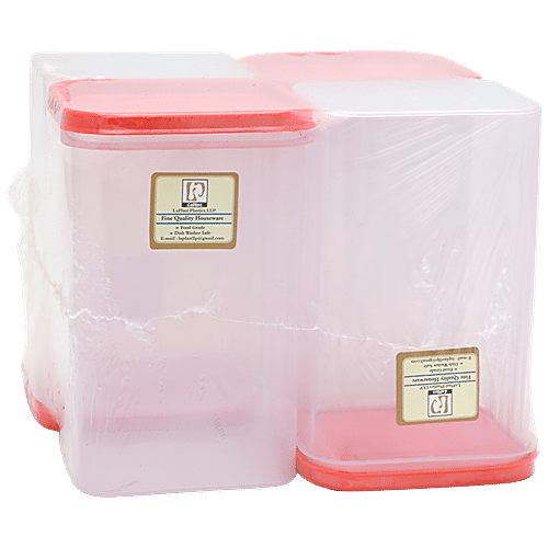 Buy Laplast Storewell Airtight Container with Orange Lid - Transparent ...