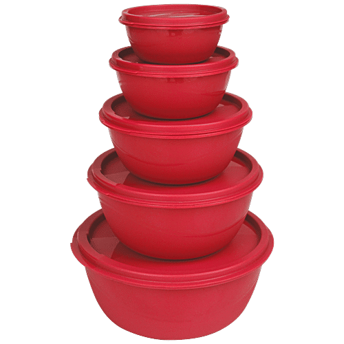 Buy Princeware Store Fresh Bowl Storage Plastic Container - Pink, With ...