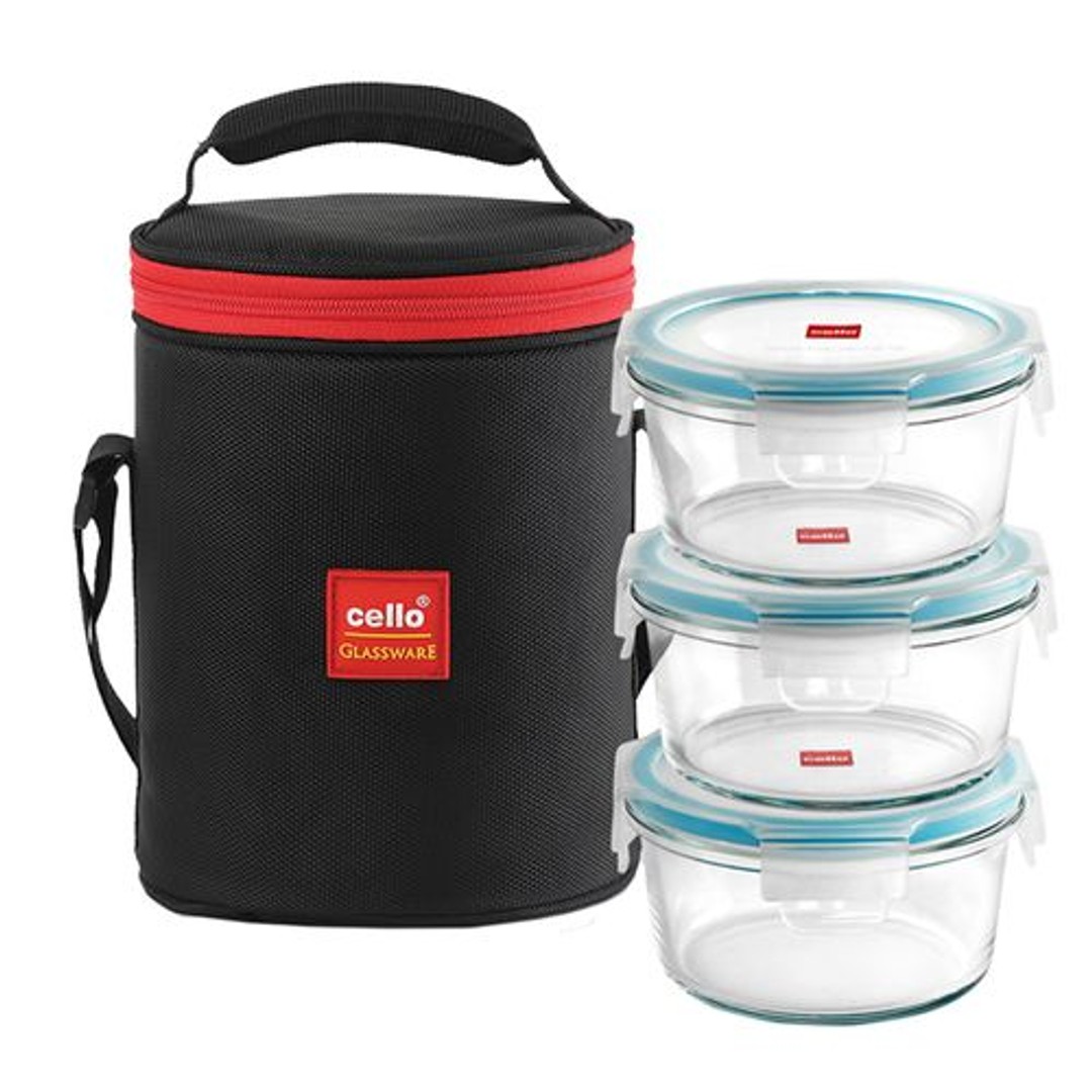 Buy Cello Fresho Borosilicate Glass Lunch Box/Tiffin Box Online at Best ...