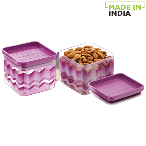 Buy Asian Kitchen King Storage Container Set - Purple, Plastic, Printed ...