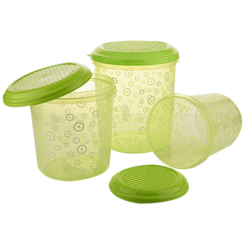 Buy Asian Super Stylo Airtight Container Set - Green, Plastic, Printed ...