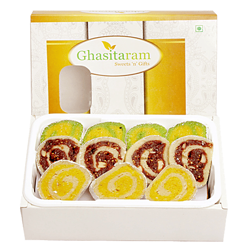 Buy Ghasitaram Gifts Pure Kaju Pista Moons - Assorted Online at Best ...